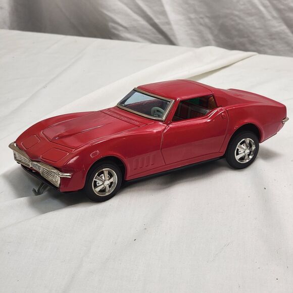 TAIYO | Toys | Cherry Red Corvette Taiyo Bumpngo Tin Car Japan | Poshmark